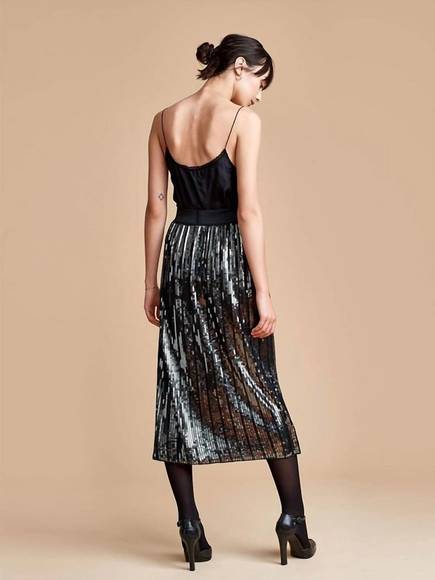 Bellerose | Skirts | New Bellerose Izaskirt In Black Sequin | Poshmark